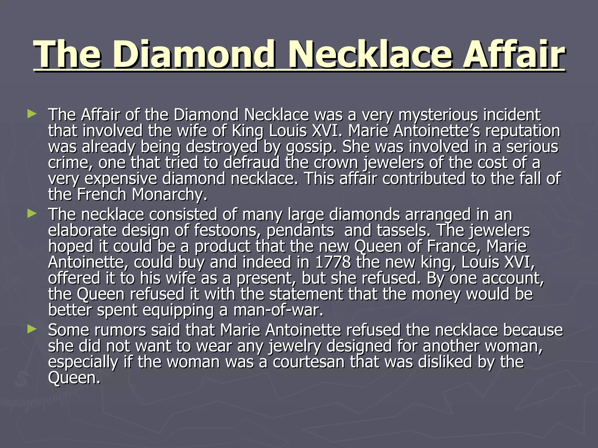 Marie Antoinette Power Point Portfolio 3 | PPT