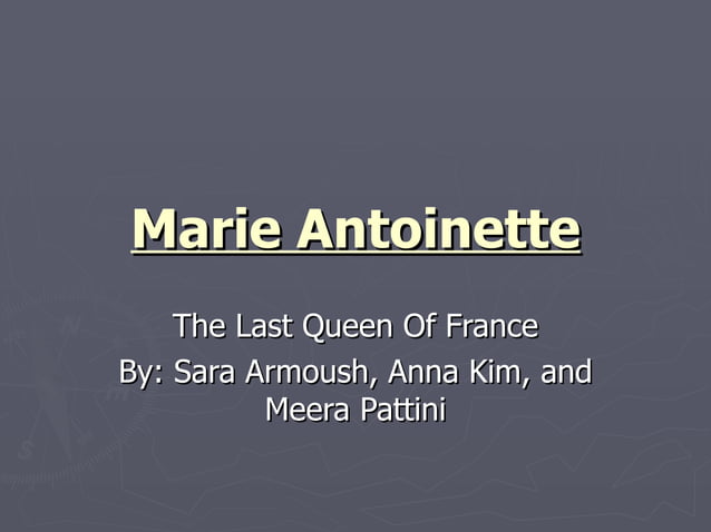 Marie Antoinette Power Point Portfolio 3 | PPT
