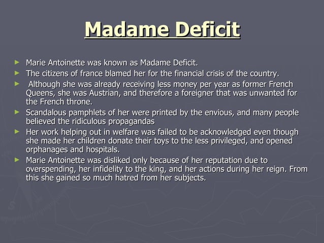 Marie Antoinette Power Point Portfolio 3 | PPT