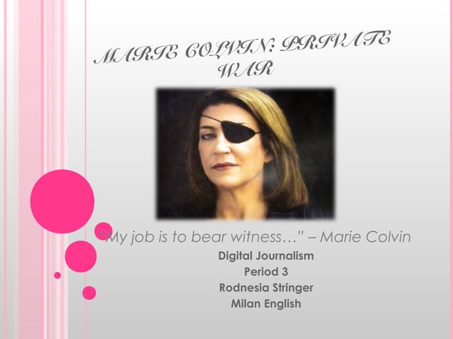Marie Colvin | PPT