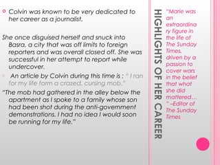 Marie Colvin | PPT