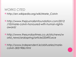 Marie Colvin | PPT