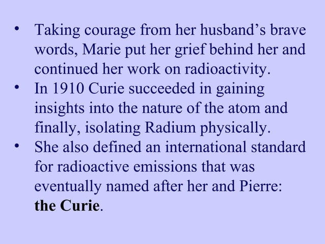 Marie Curie-Class 5 presentation by my son... | PPT | Chemistry | Science