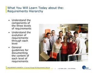 Requirements Hierarchy - A Journey through the Requirements Lifecycle | PDF