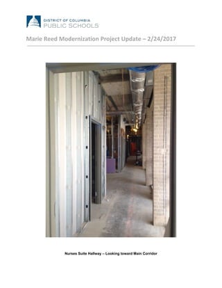 Marie Reed Project Update (February 24, 2017) | PDF