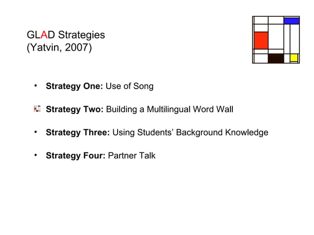 GLAD Strategies in the Art Classroom