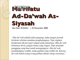 Ma'rifah Dakwah Siyasi | PPT