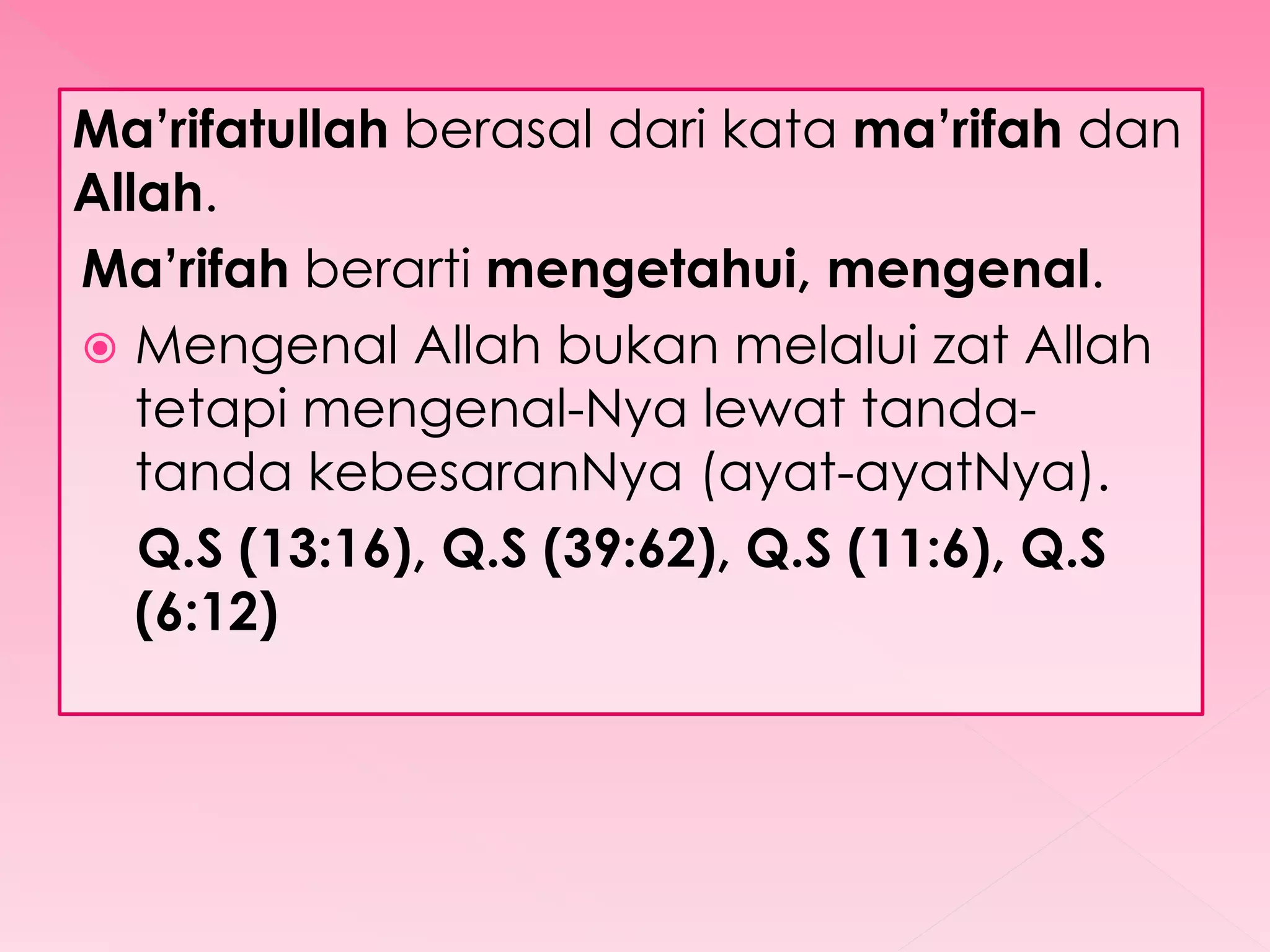 Ma’rifatullah | PPTX