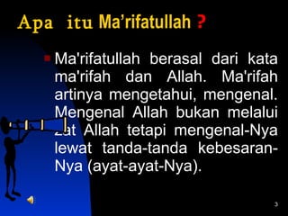 Ma'rifatullah | PPT