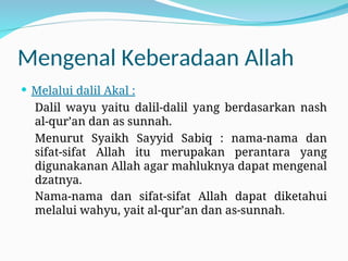 mengenal Allah lebih dekat dengan marifat | PPT