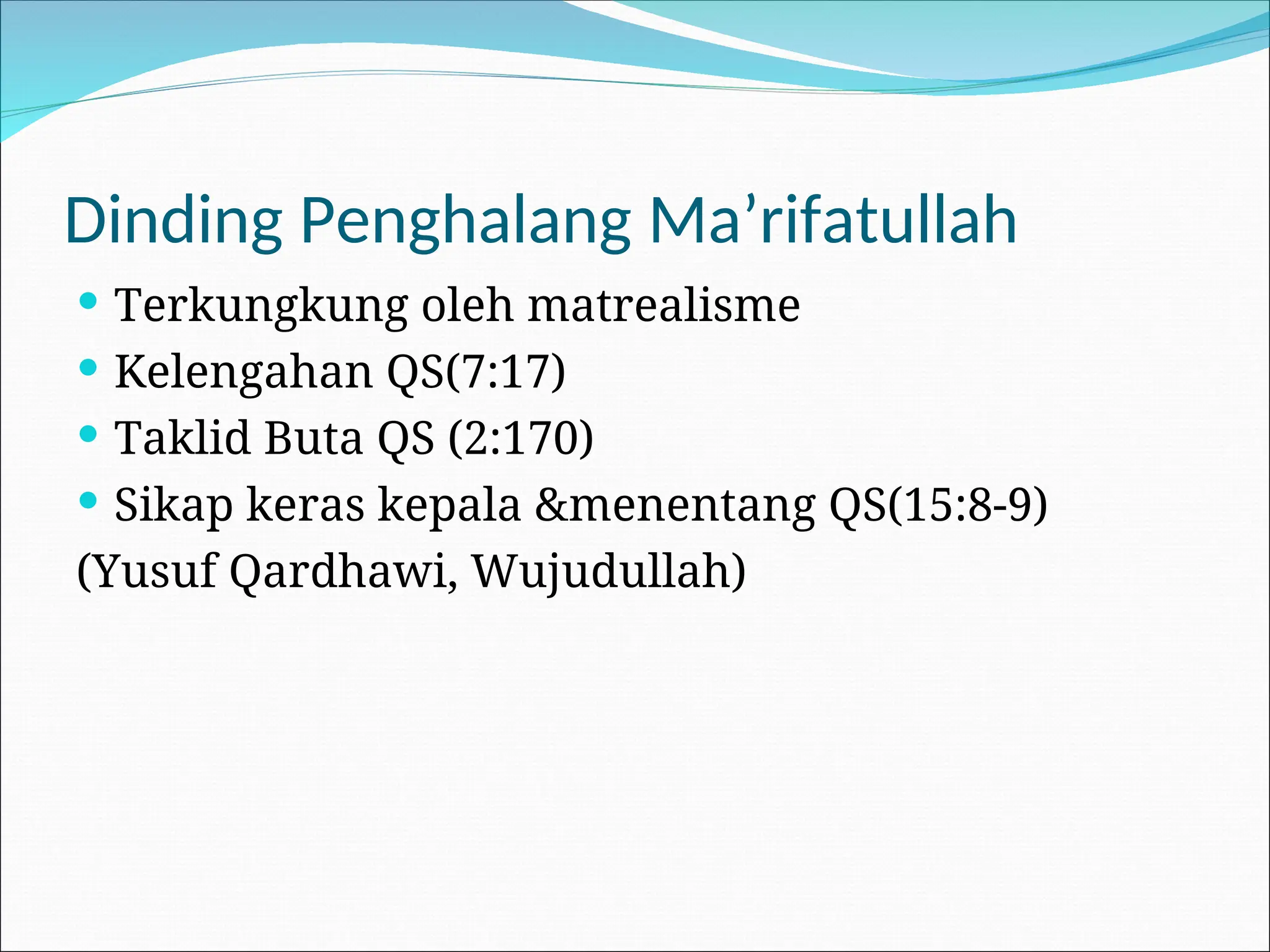 iman kepada allah [marifatullah) aaqidah | PPT