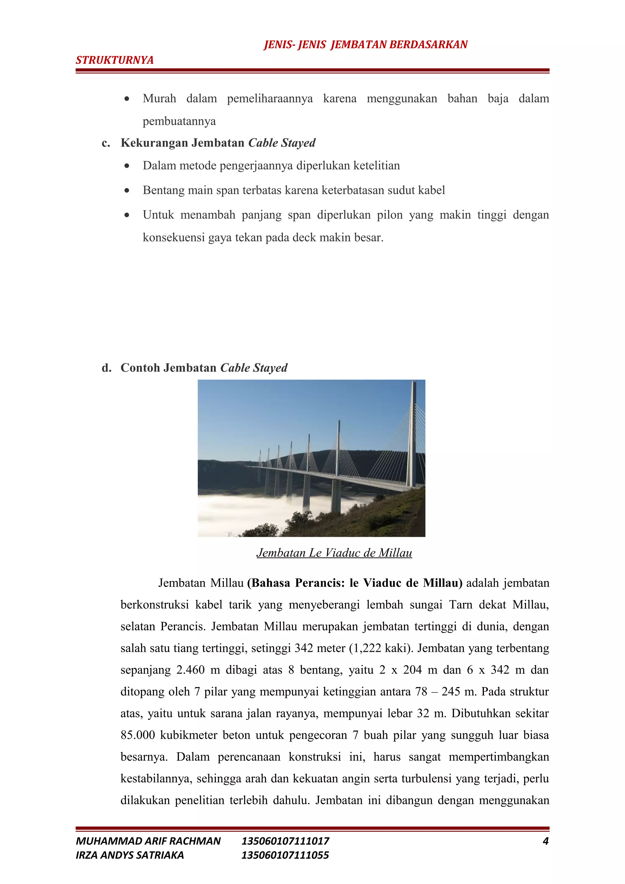 Jenis jenis jembatan paper#1 | DOC