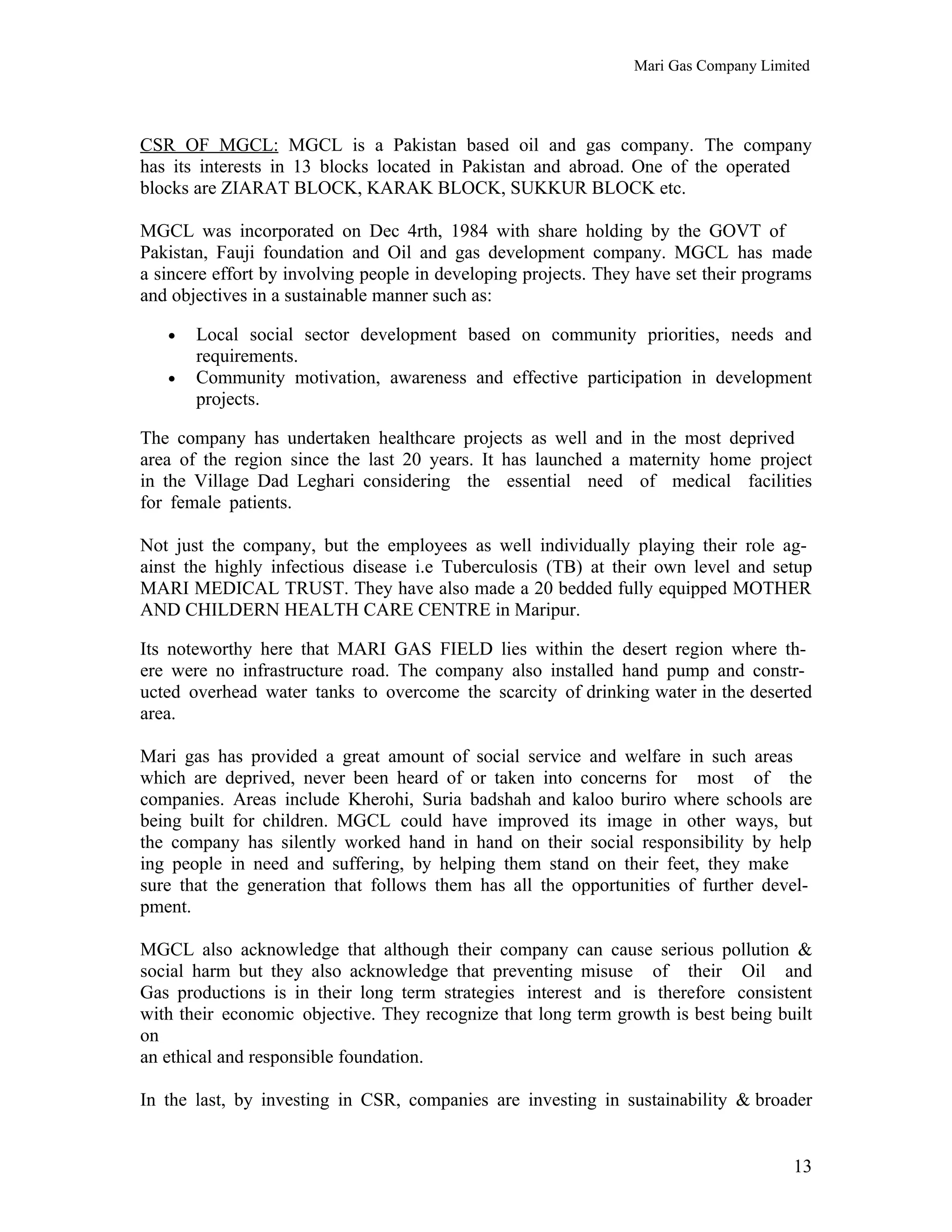 Mari gas company limited | DOC