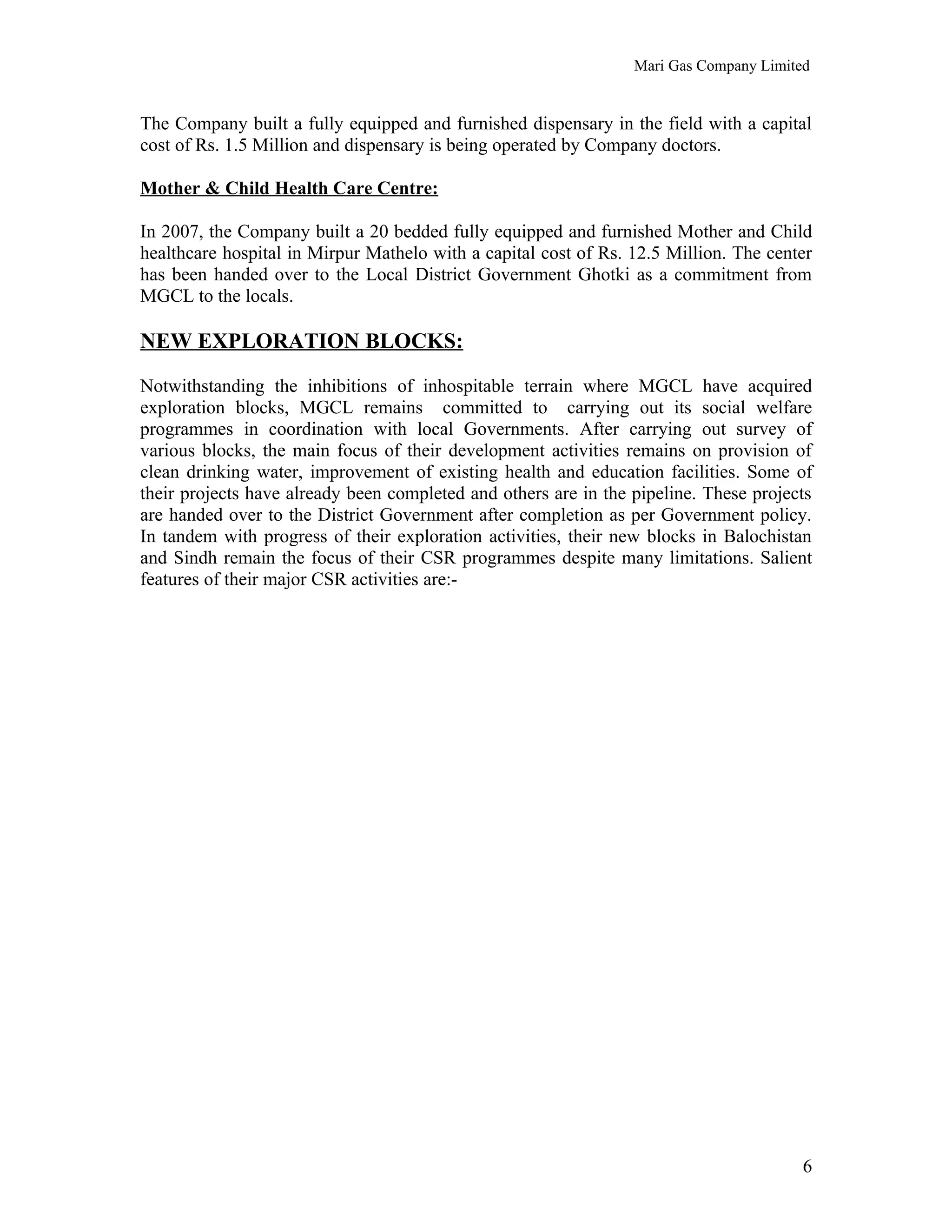 Mari gas company limited | DOC