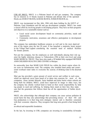 Mari gas company limited | DOC