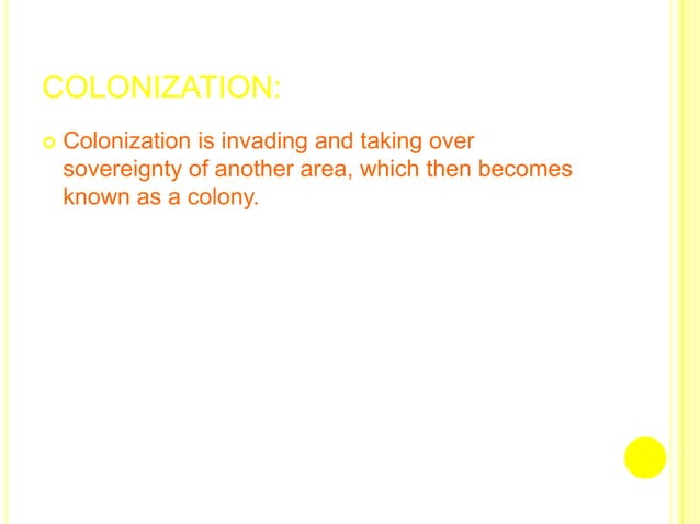 colonization and globalization | PPTX