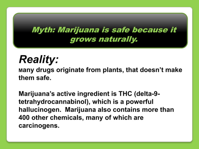 Marijuana: Myths and Reality | PPT