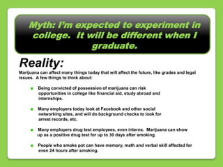 Marijuana: Myths and Reality | PPTX