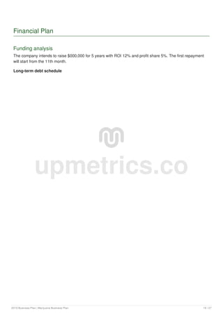 Marijuana business plan example | PDF