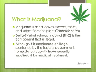 Marijuana power point presentation dion | PPTX