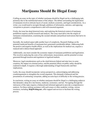 Marijuana Should Be Illegal Essay.pdf