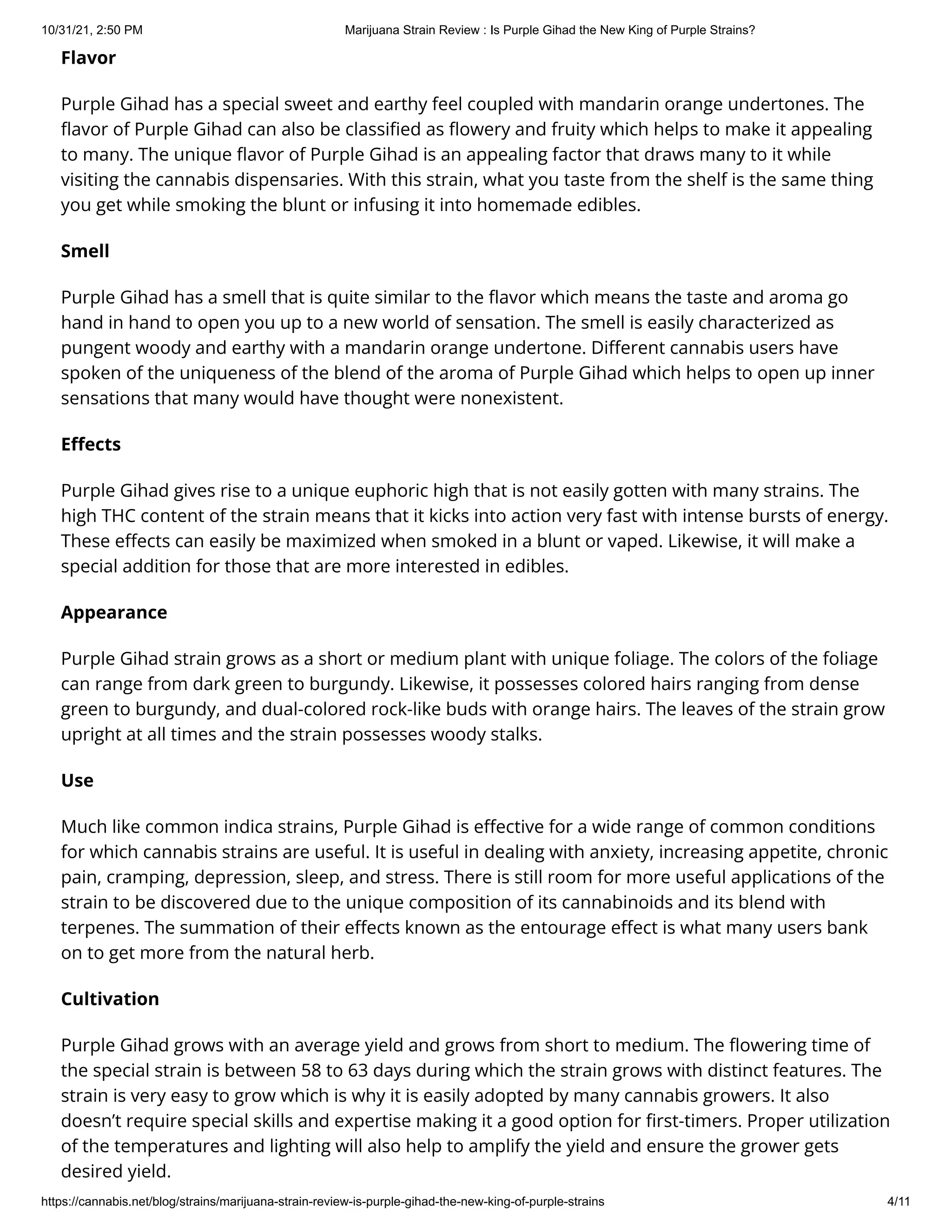 Purple Gihad Strain Review - The New Kings of Purple? | PDF