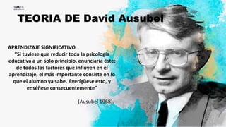 APRENDIZAJE SIGNIFICATIVO-SEGUN-DAVID-AUSUBEL | PPTX