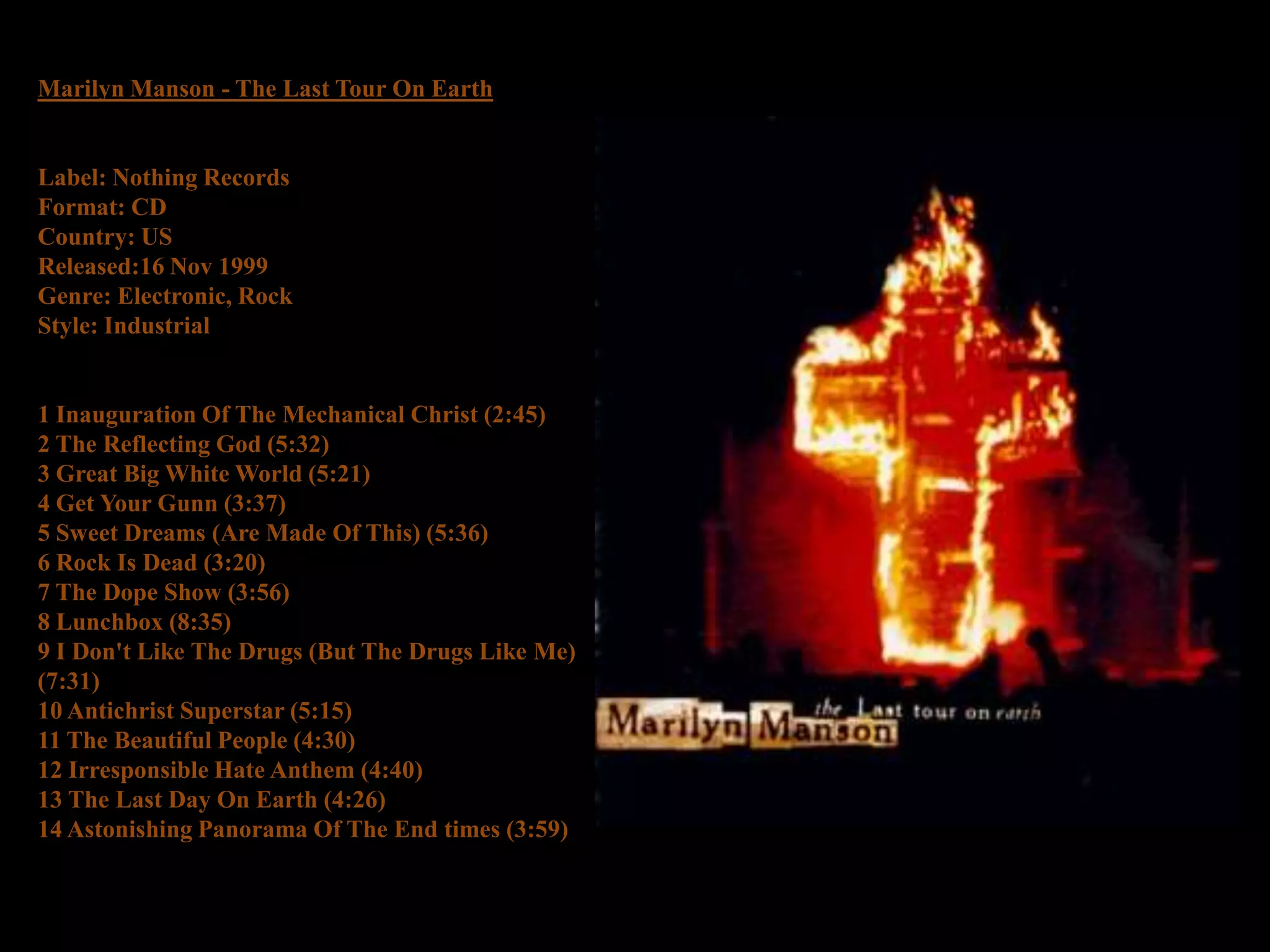 Marilyn manson album covers | PPTX