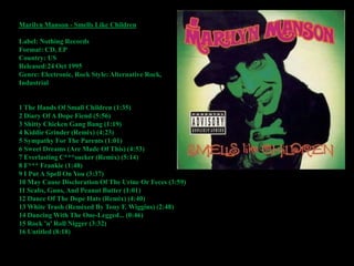 Marilyn manson album covers | PPTX