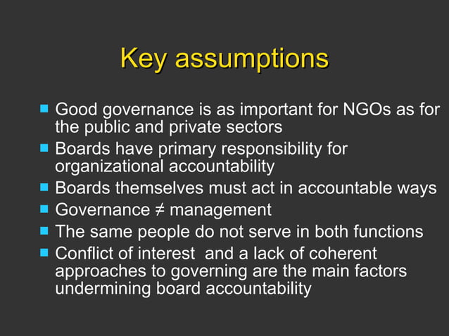 Instruments for improvement of Accountability and Governance in NGOs ...