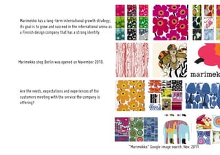Marimekko Service Design Presentation | PDF