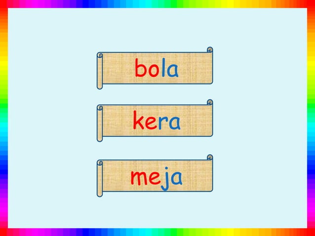 Mari mengeja suku kata kvkv. | PPT