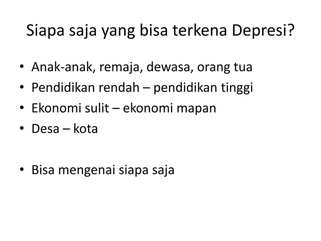 Mari mengenal dan mengatasi depresi | PPTX
