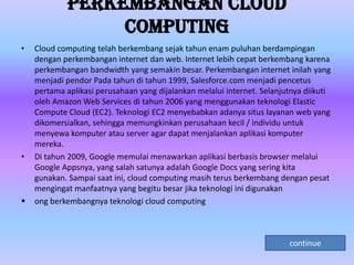 Mari mengenal komputasi awan | PPT