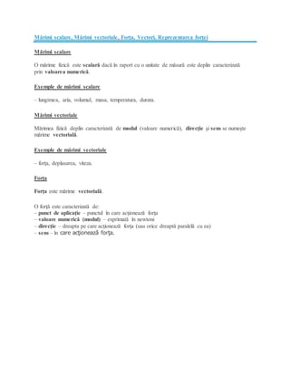 Marimi scalare | DOCX