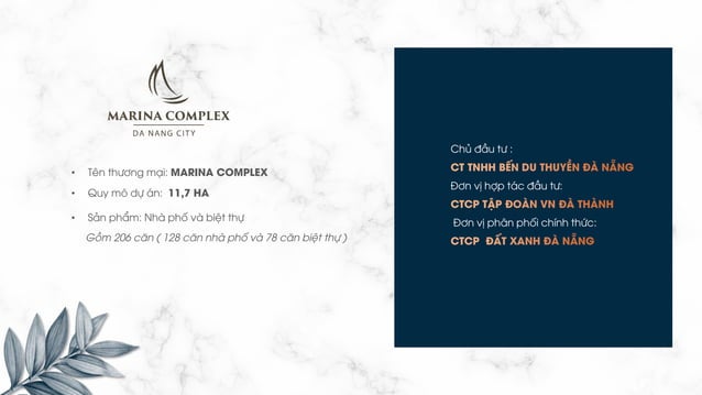 Marina complex tong quan saleskit final | PPT