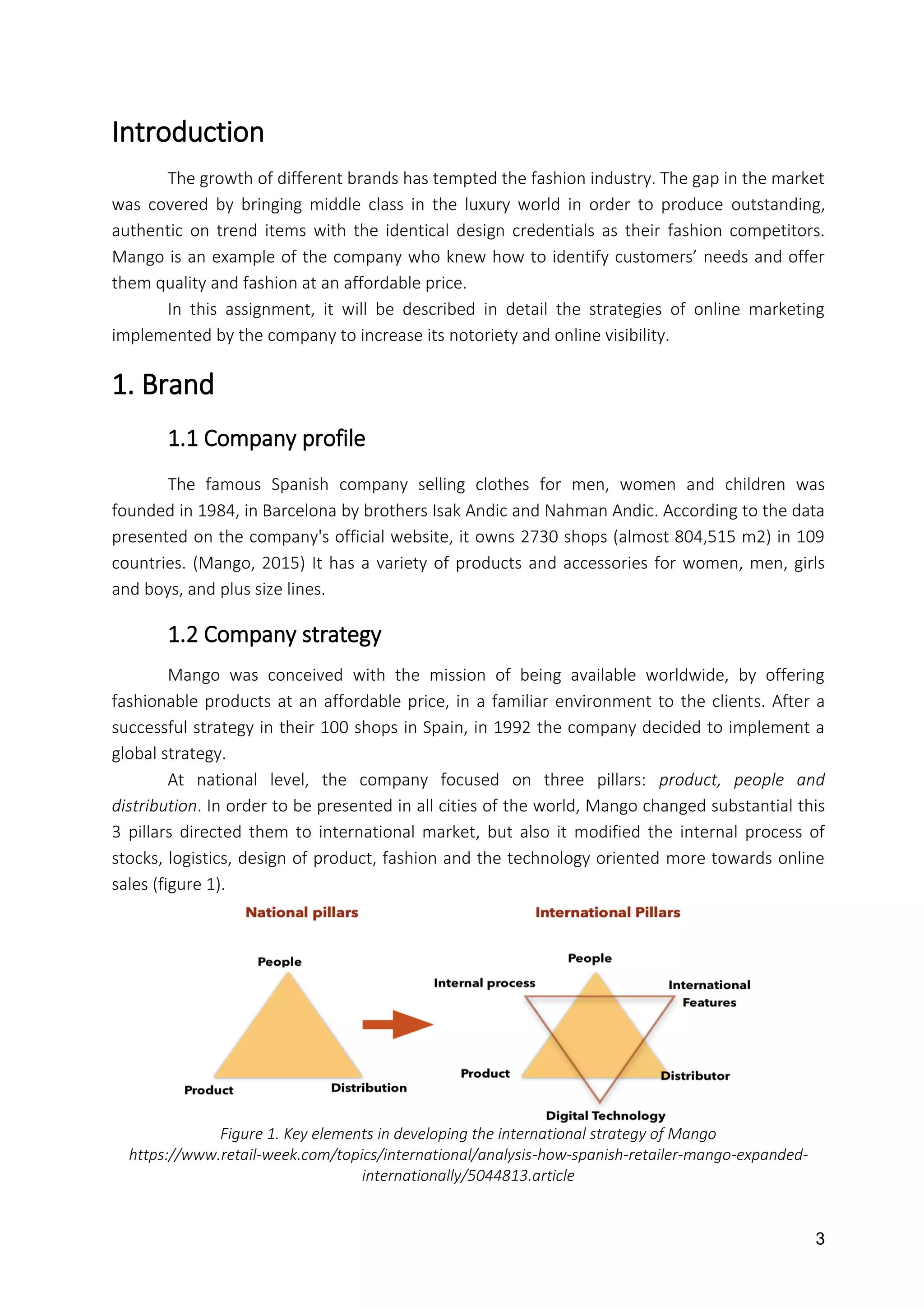 Digital Marketing Strategies. Case study - Mango | PDF