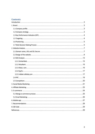 Digital Marketing Strategies. Case study - Mango | PDF