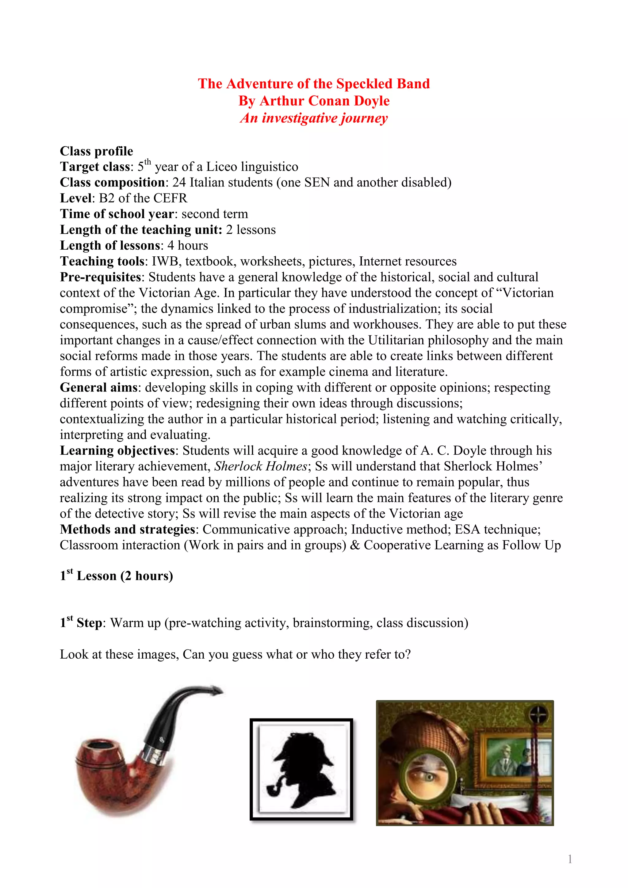 Sherlock Holmes (The Adventure of the Speckled Band) | PDF