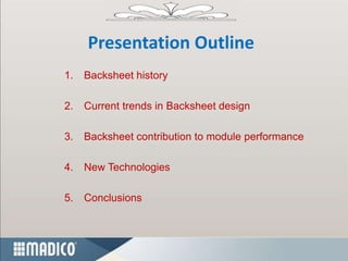 Current Trends in Backsheet Evolution | PPT