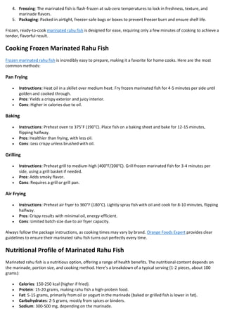 Marinated Rahu Fish A Delicious, Ready To Cook, Frozen Food Chunk.pdf
