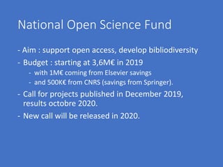 The French National Open Science Plan. A national contribution to an ...