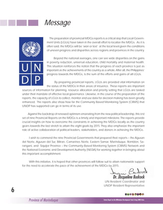 MDGs Provincial Status Report 2010 Philippines Marinduque | PDF