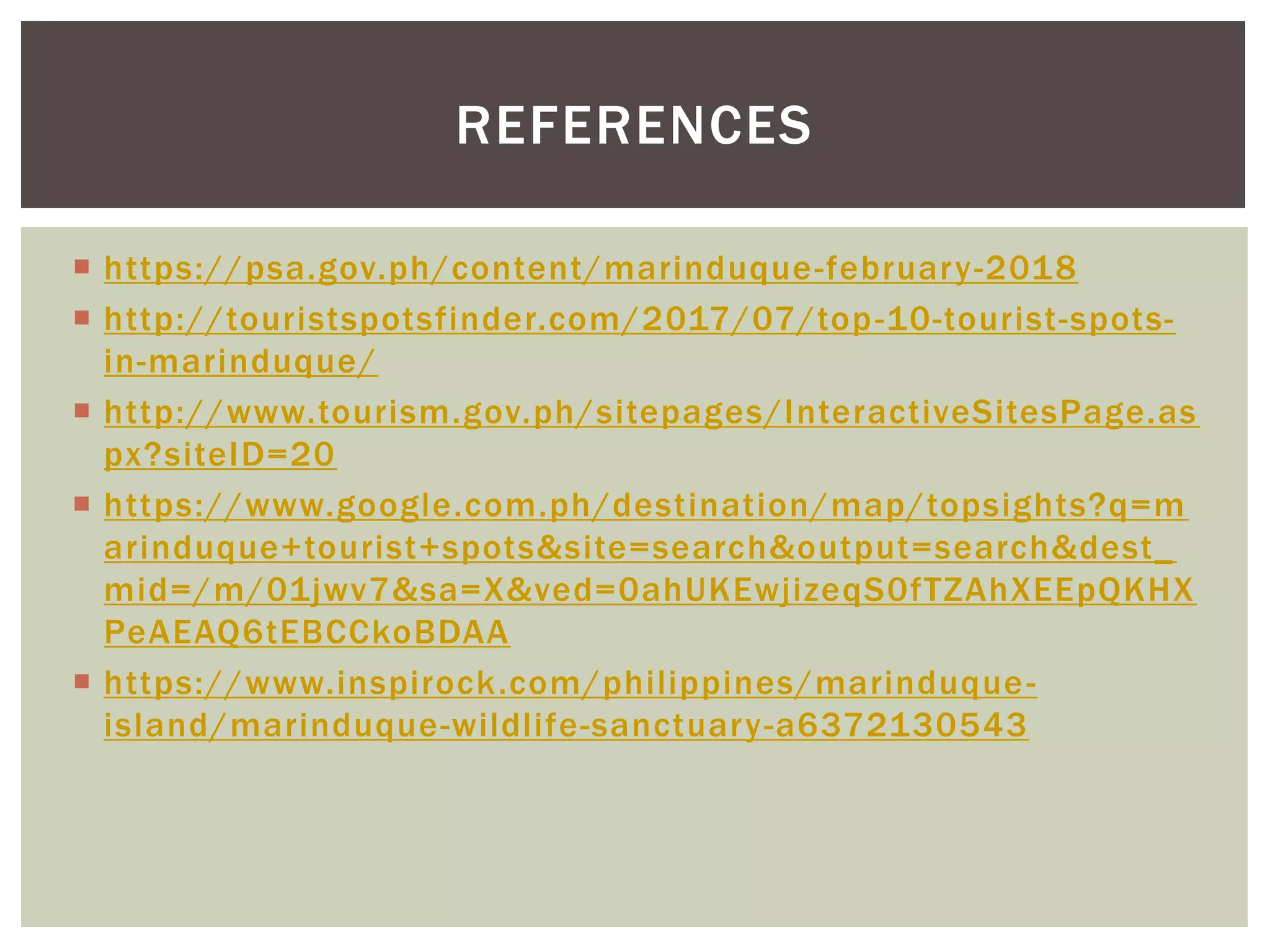 Marinduque | PPTX | South America Travel | Travel Locations