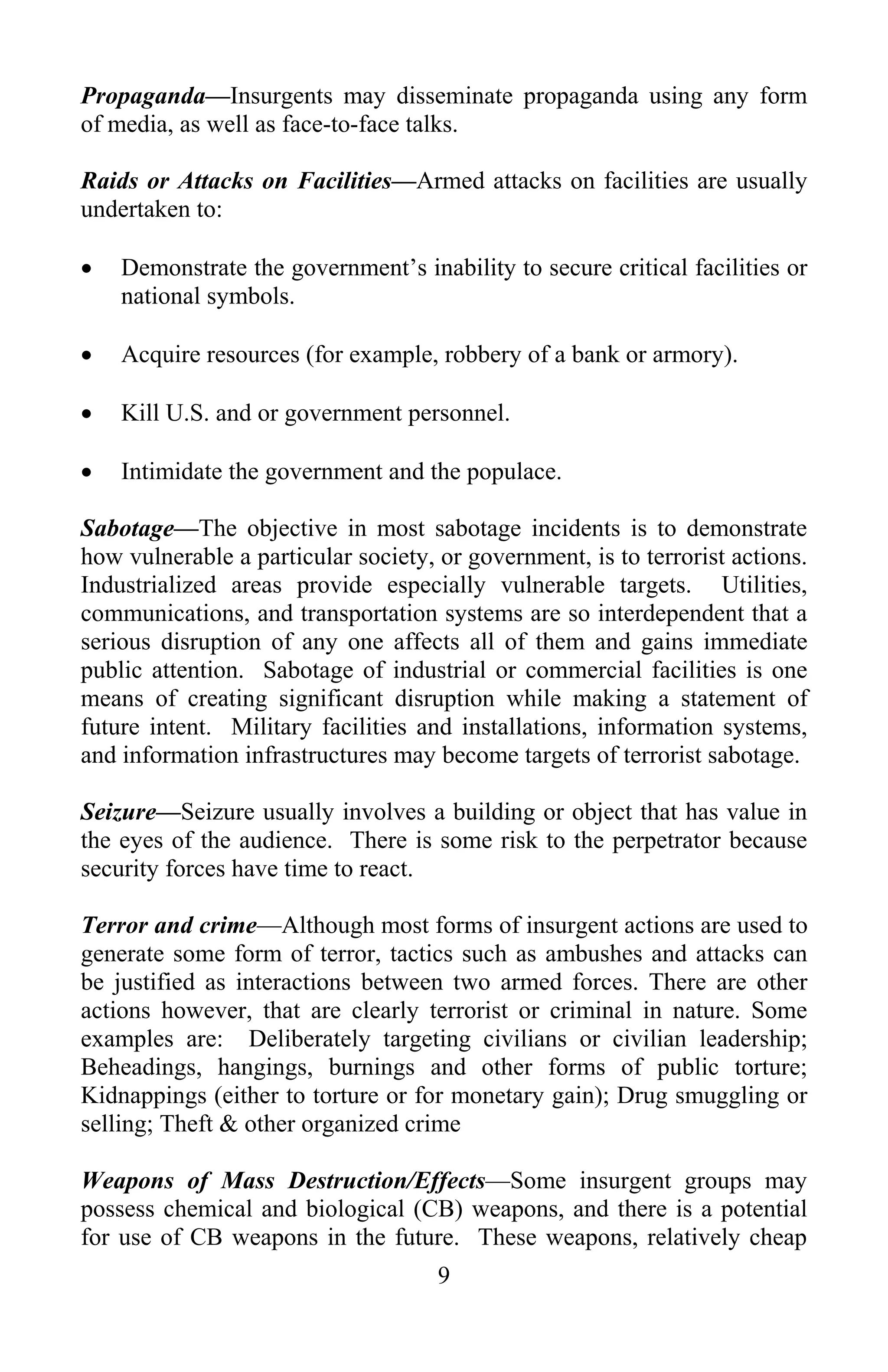 Marine Corps Small Unit Leaders Guide To Counterinsurgency | PDF