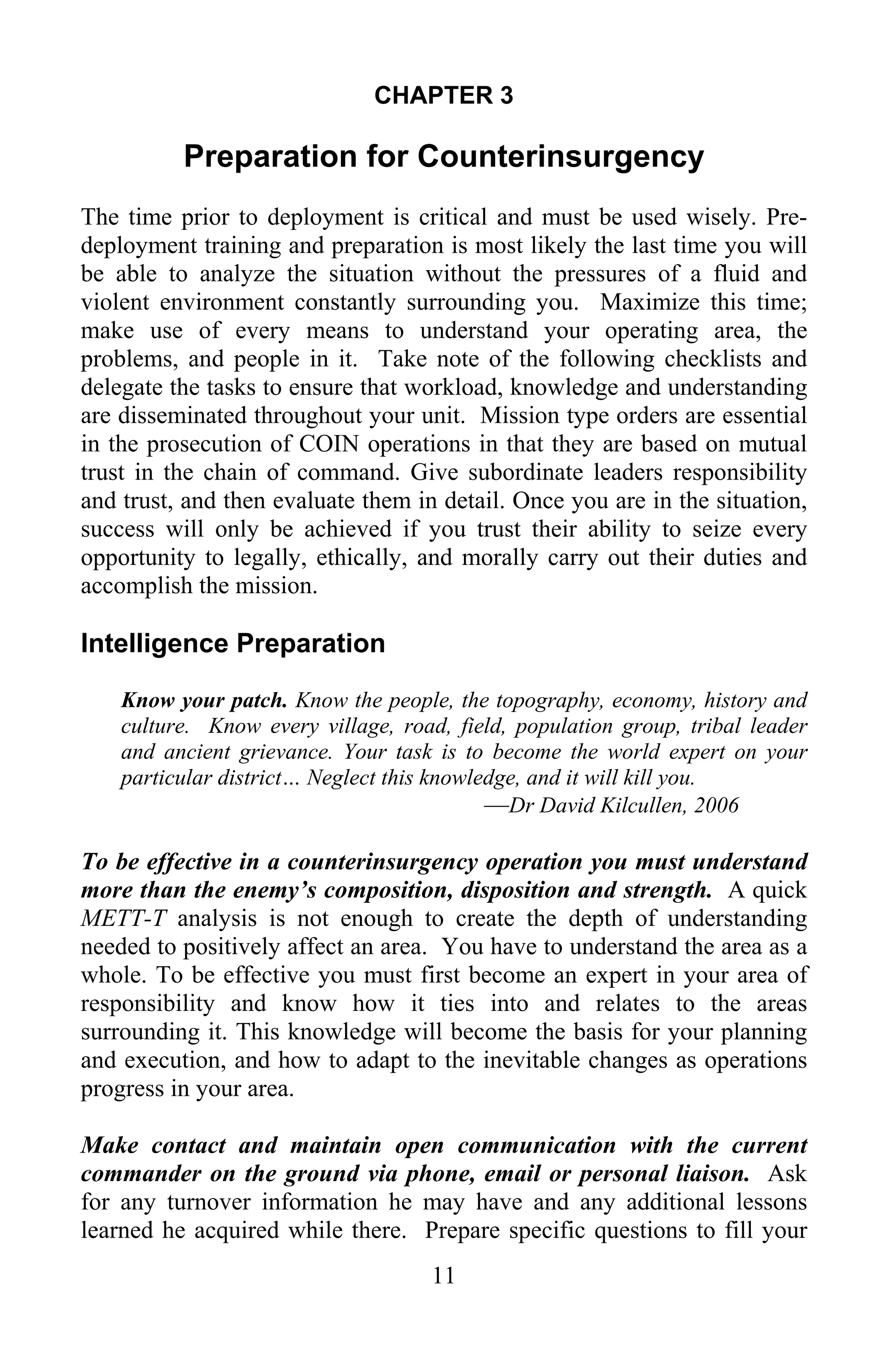 Marine Corps Small Unit Leaders Guide To Counterinsurgency | PDF