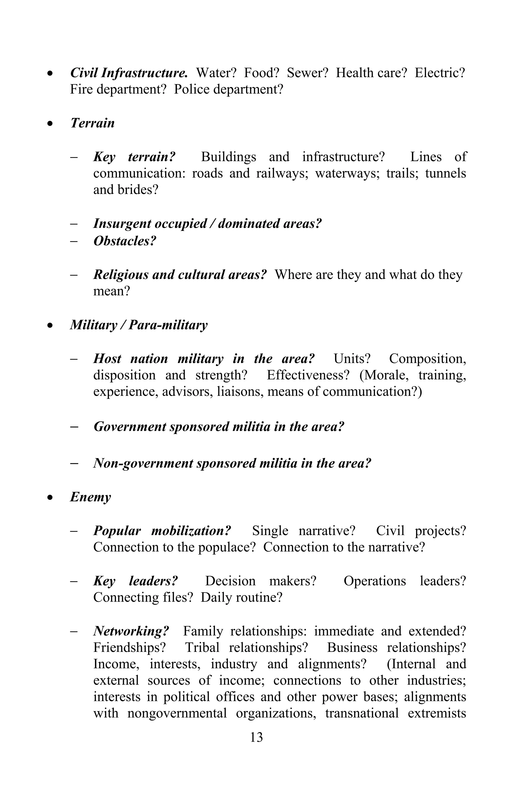 Marine Corps Small Unit Leaders Guide To Counterinsurgency | PDF
