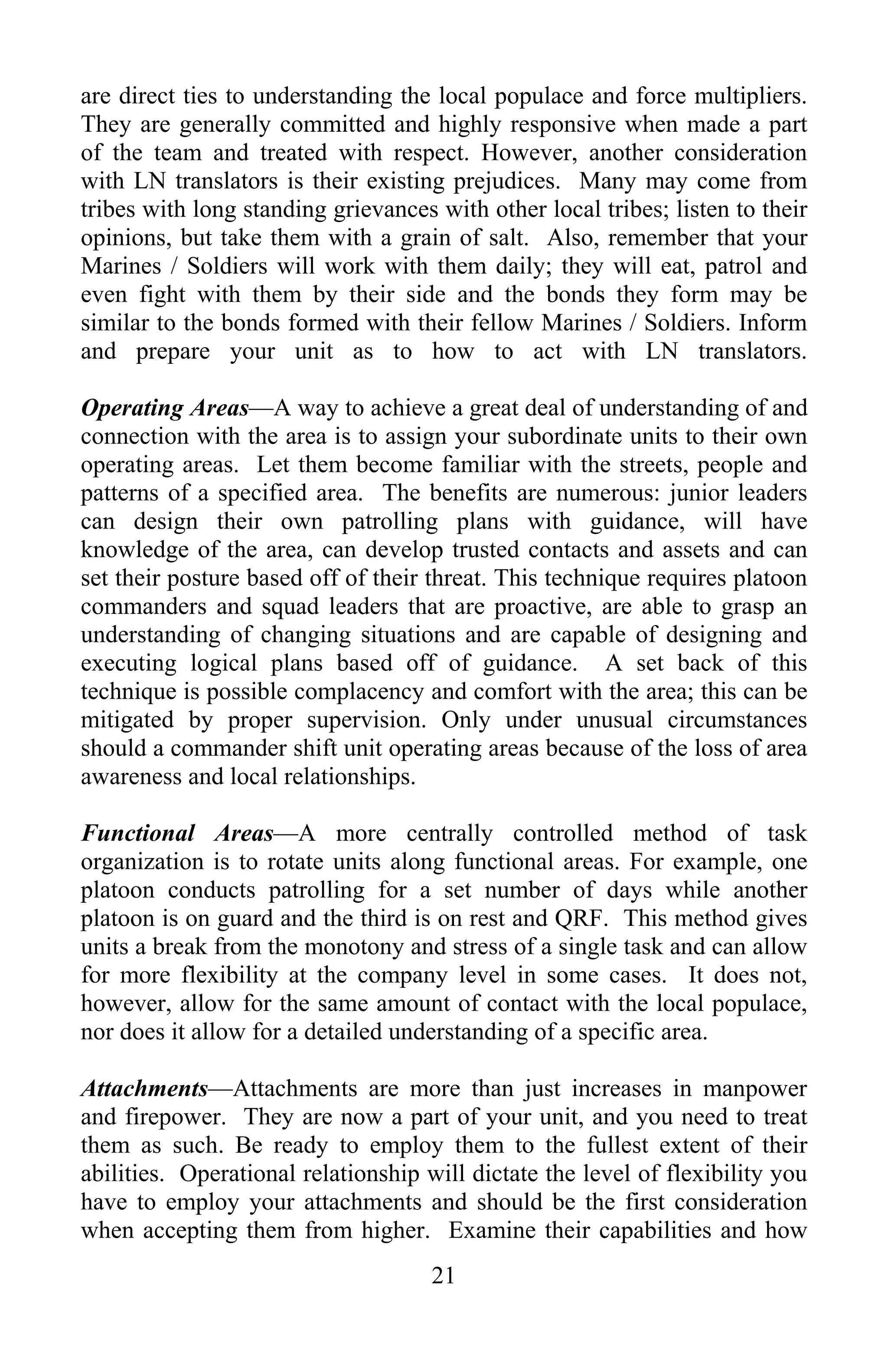 Marine Corps Small Unit Leaders Guide To Counterinsurgency | PDF