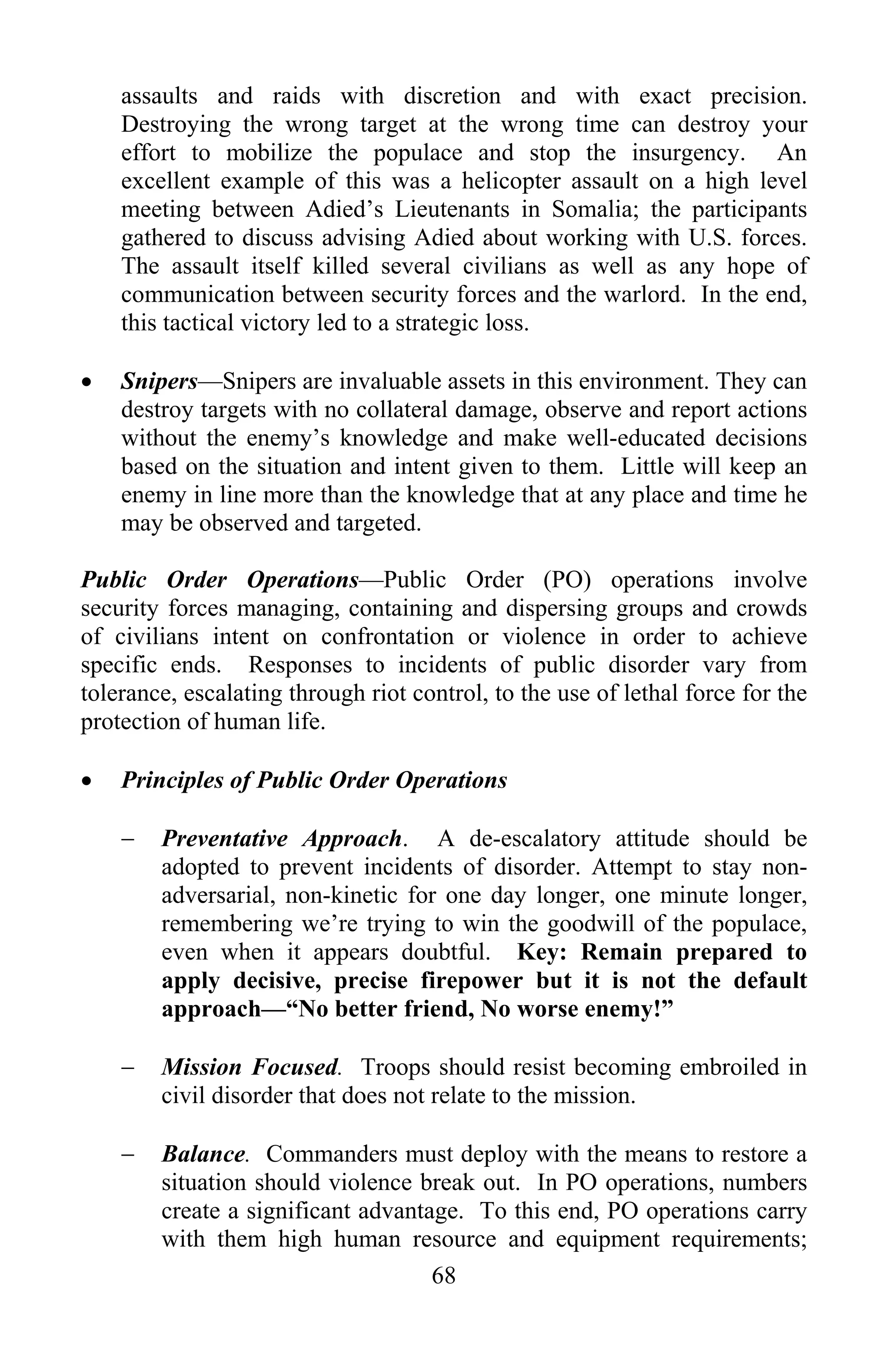 Marine Corps Small Unit Leaders Guide To Counterinsurgency | PDF