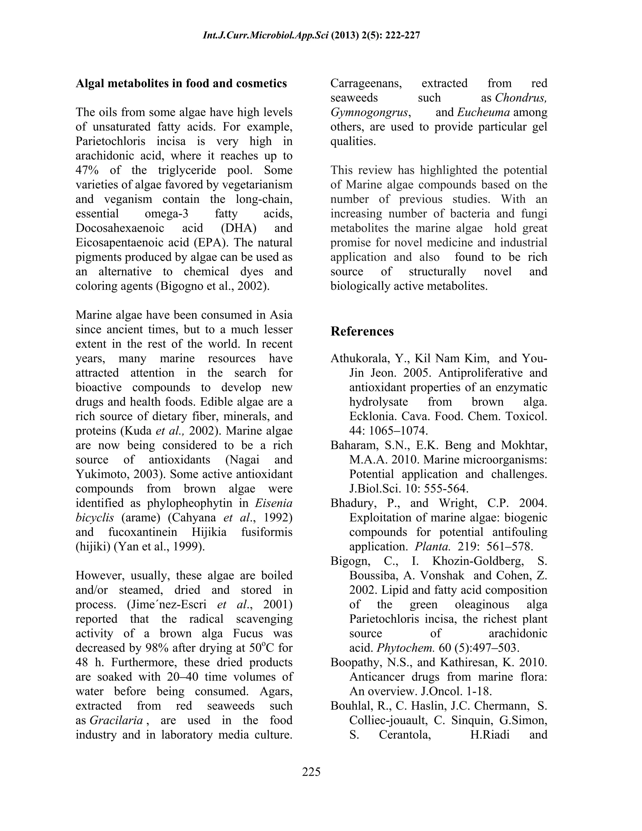 Marine algae an overview | PDF